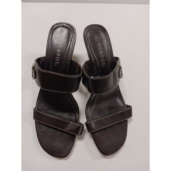 George | Shoes | George Sandals Brown Leather Size 8 2 Womens | Poshmark